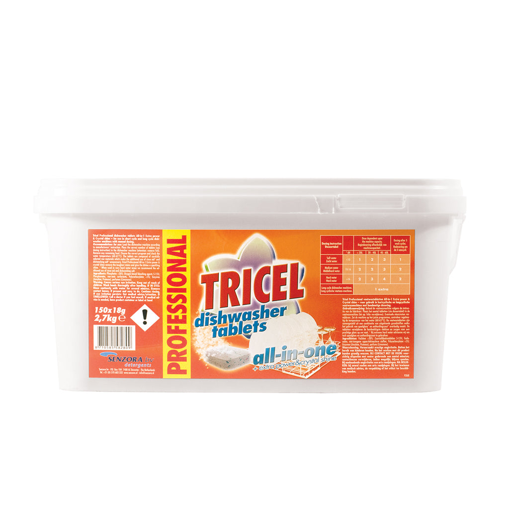 OUT OF STOCK - Tricel Dishwasher Tablets - Pack of 150– BeSafe Supplies Ltd