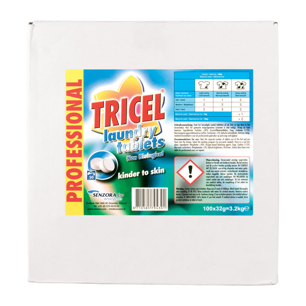 OUT OF STOCK - Tricel Non Bio Laundry Tablets - Tub of 100 | BeSafe ...